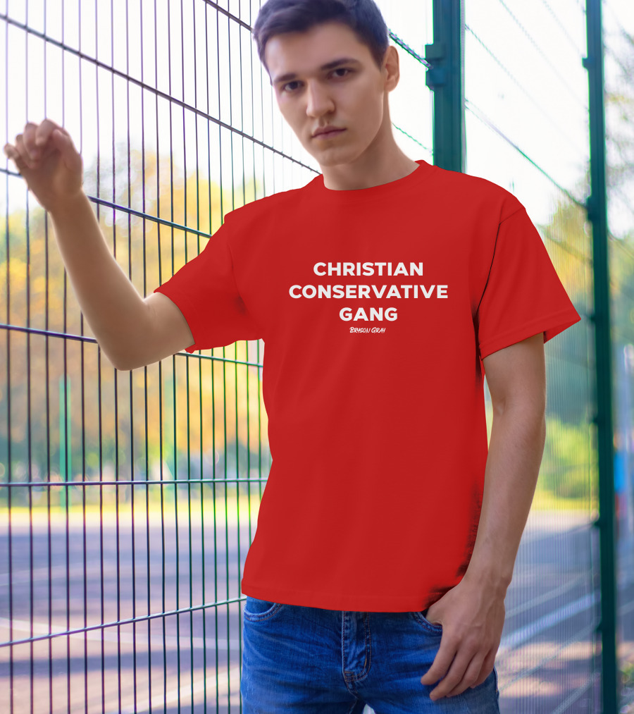 CHRISTIAN CONSERVATIVE GANG BRYSON GRAY T-Shirt