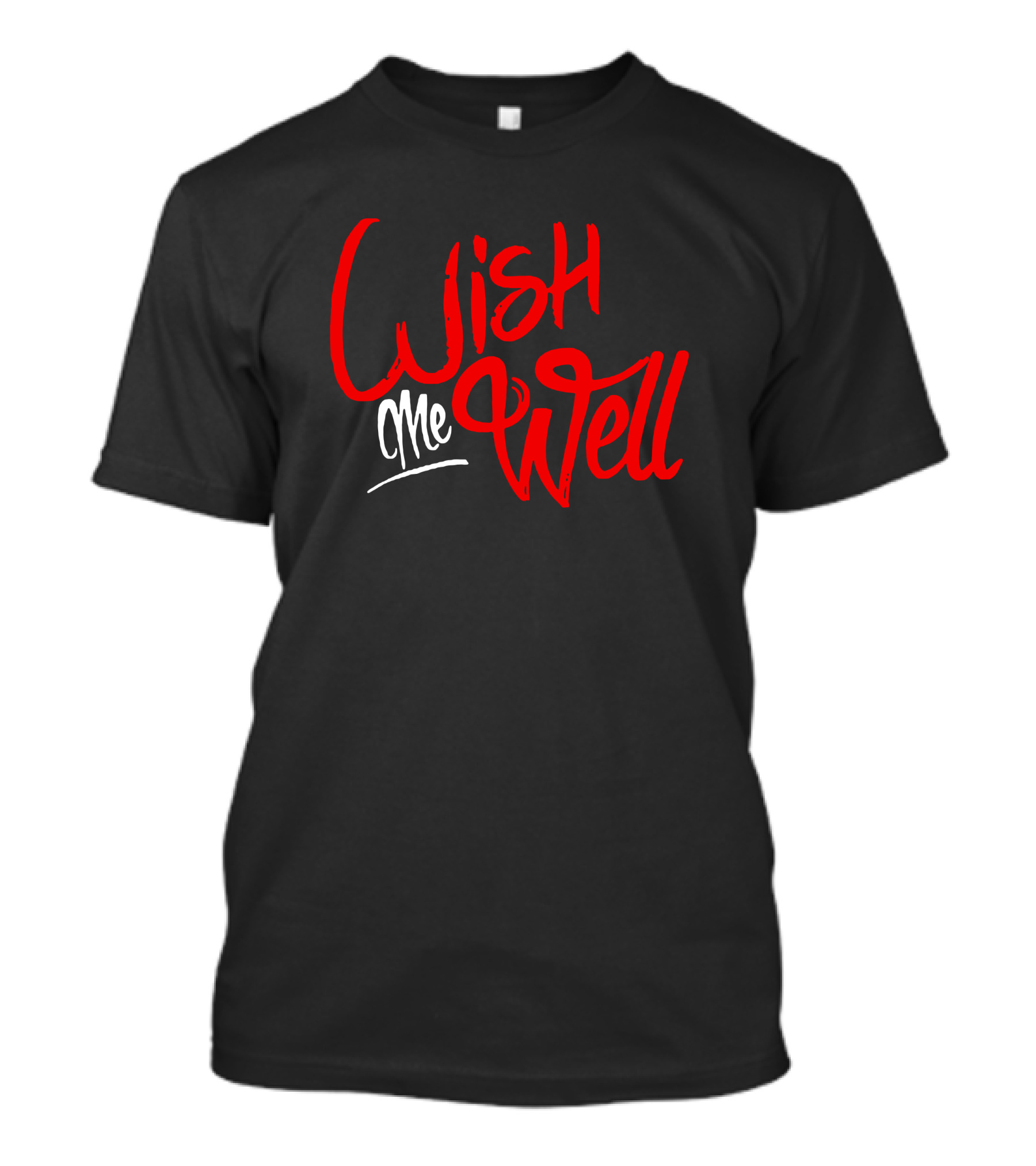Yfn Lucci Wish Me Well Red And White Bold Script T-Shirt