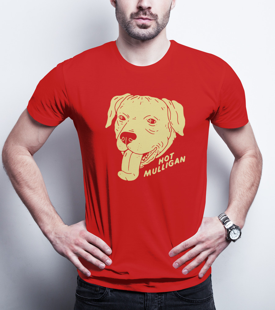 Hot Mulligan Panting Dog Red T-Shirt