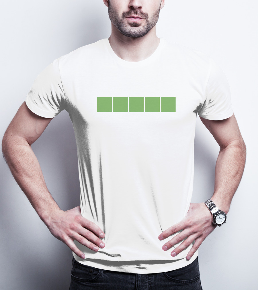 Word Up Green Squares Fanjoy Merch White T-Shirt