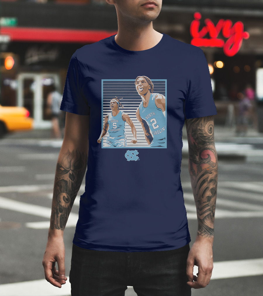UNC Basketball Armando Bacot Caleb Love North Carolina Tar Heels T-Shirt