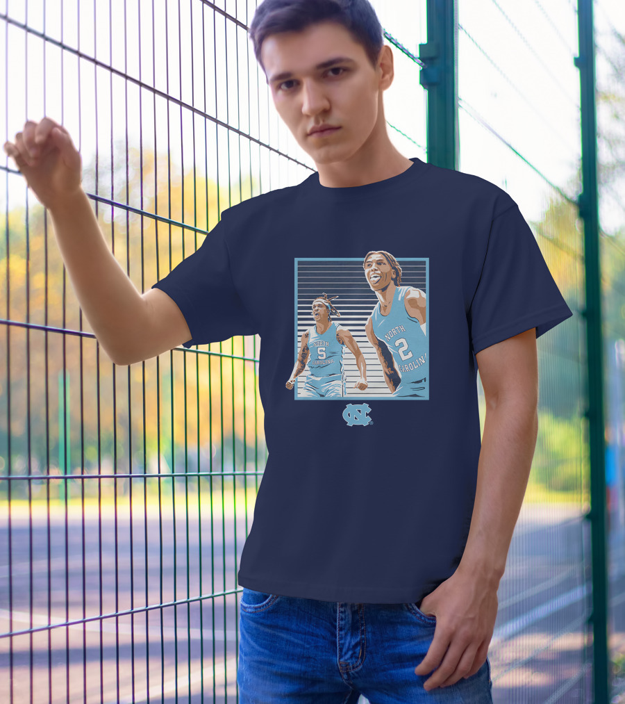 UNC Basketball Armando Bacot Caleb Love North Carolina Tar Heels T-Shirt