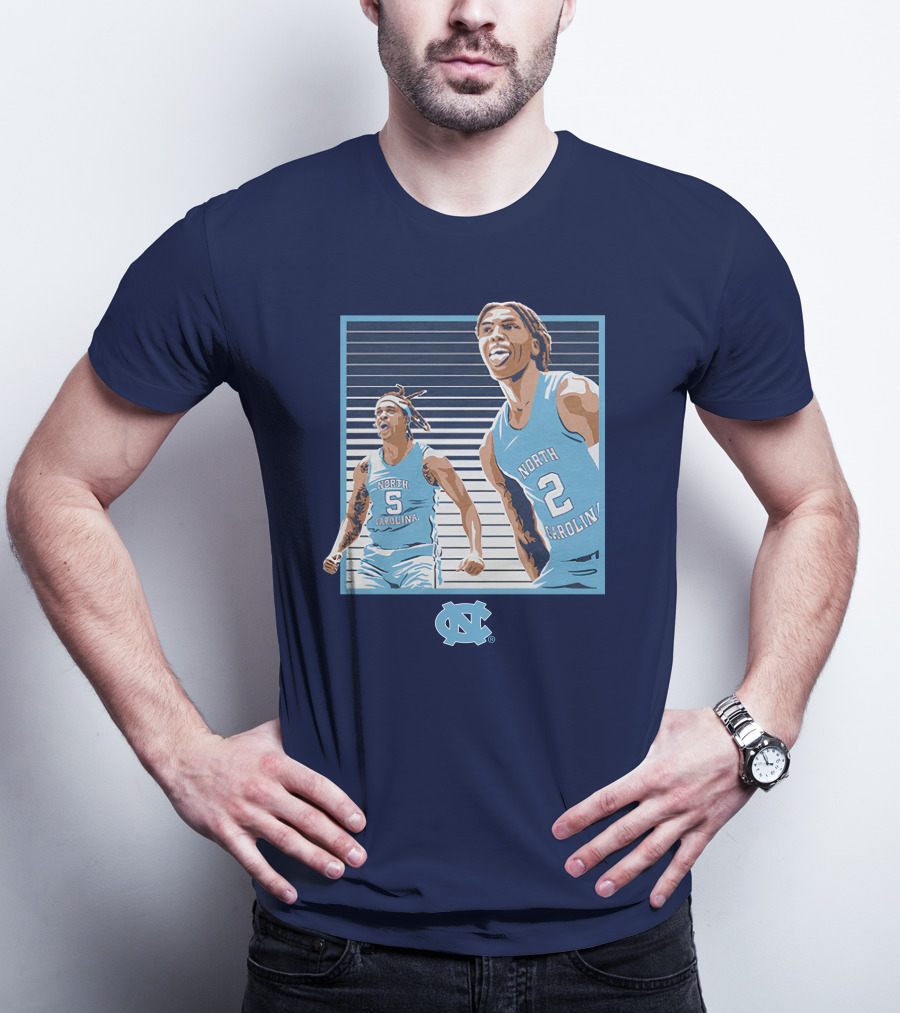 UNC Basketball Armando Bacot Caleb Love North Carolina Tar Heels T-Shirt