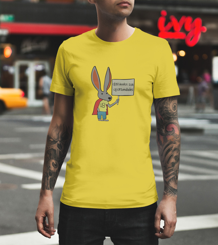 UB Conejo Obstáculos Son Oportunidades Amarillo T-Shirt