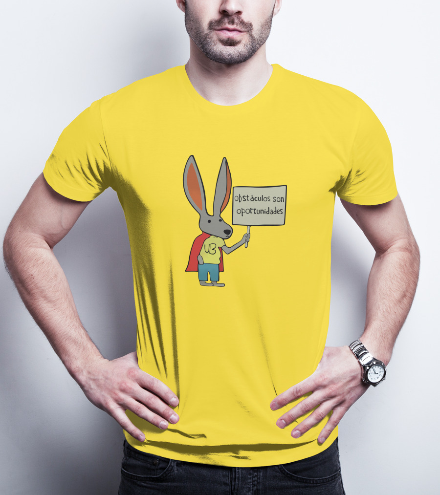 UB Conejo Obstáculos Son Oportunidades Amarillo T-Shirt