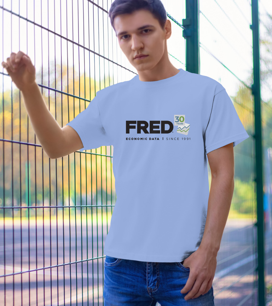 FRED Economic Data 30 Years Since 1991 T-Shirt