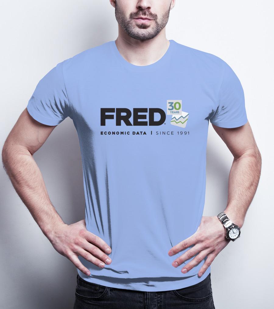 FRED Economic Data 30 Years Since 1991 T-Shirt