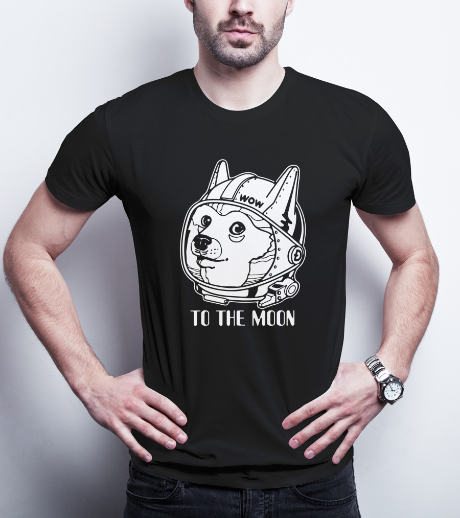 Wow Doge To The Moon Shiba Astrodoge T-Shirt