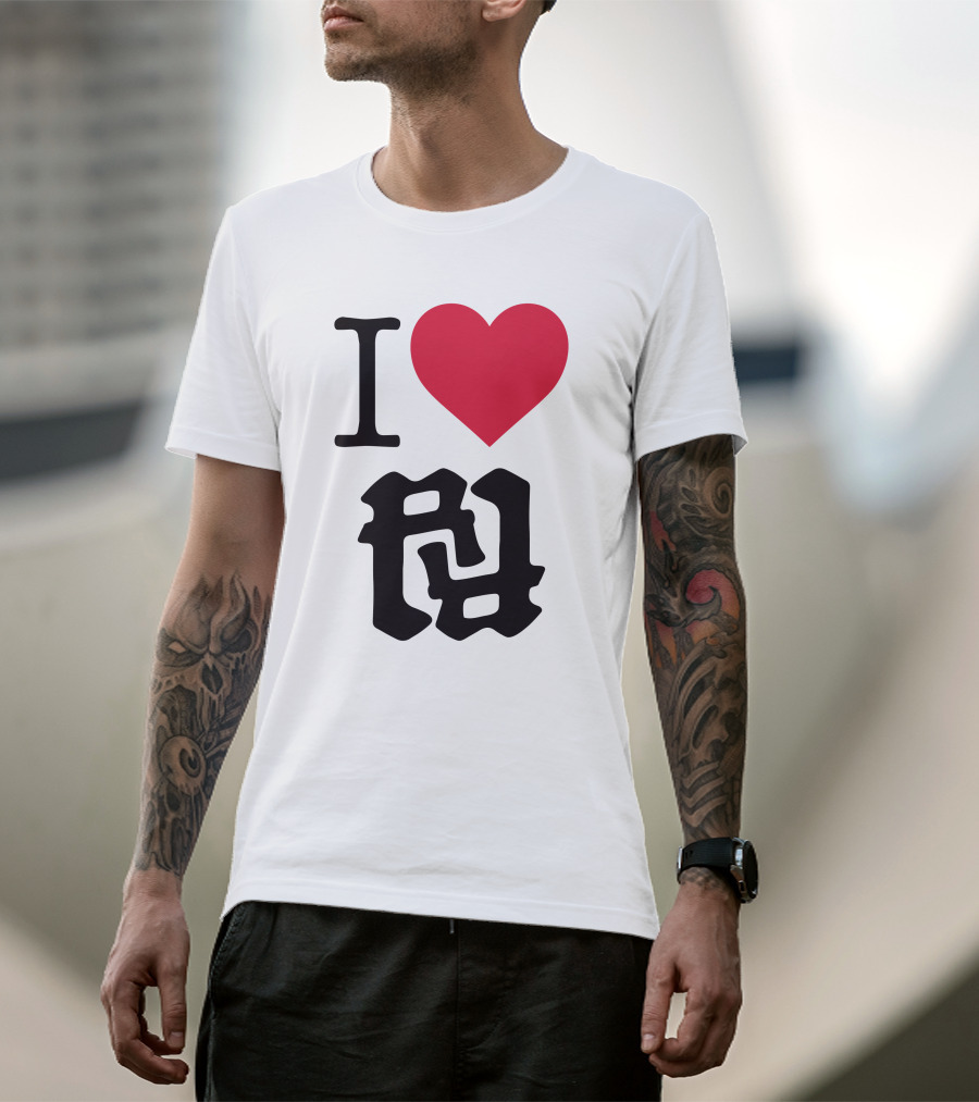 Kankan I Love RR Kanji Heart T-Shirt