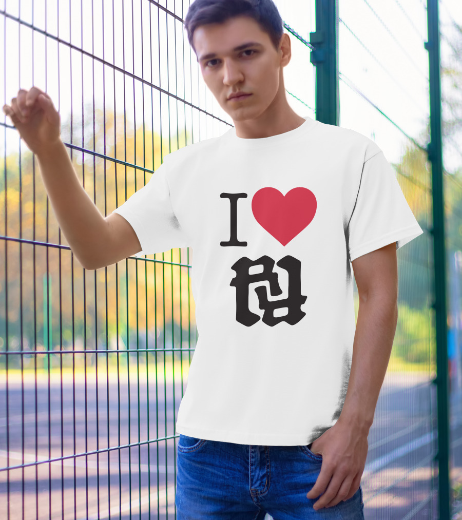 Kankan I Love RR Kanji Heart T-Shirt
