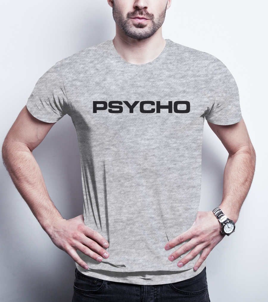 Lifewithj0se Psycho Bold Black Text On Gray Background T-Shirt