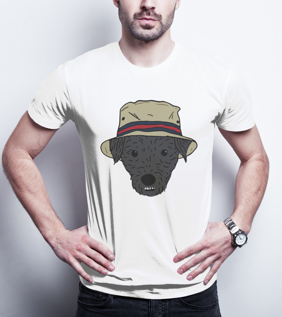 GoneFishingMerch Mortimer And Whitehouse Gone Fishing Dog In Bucket Hat T-Shirt