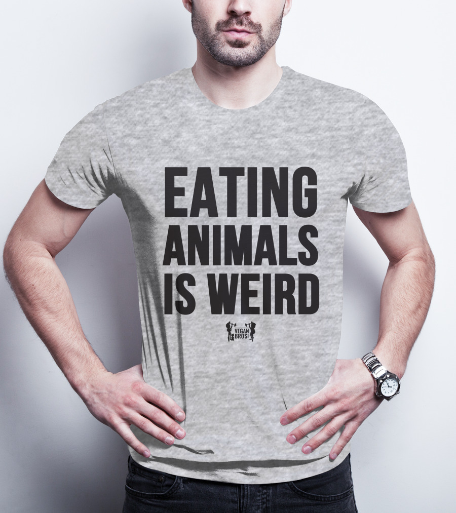 Eating Animals Is Weird Vegan Bros Veganuary John Oberg T-Shirt