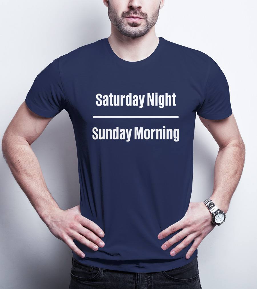Saturday Night Sunday Morning Thin Line Back To The Island T-Shirt
