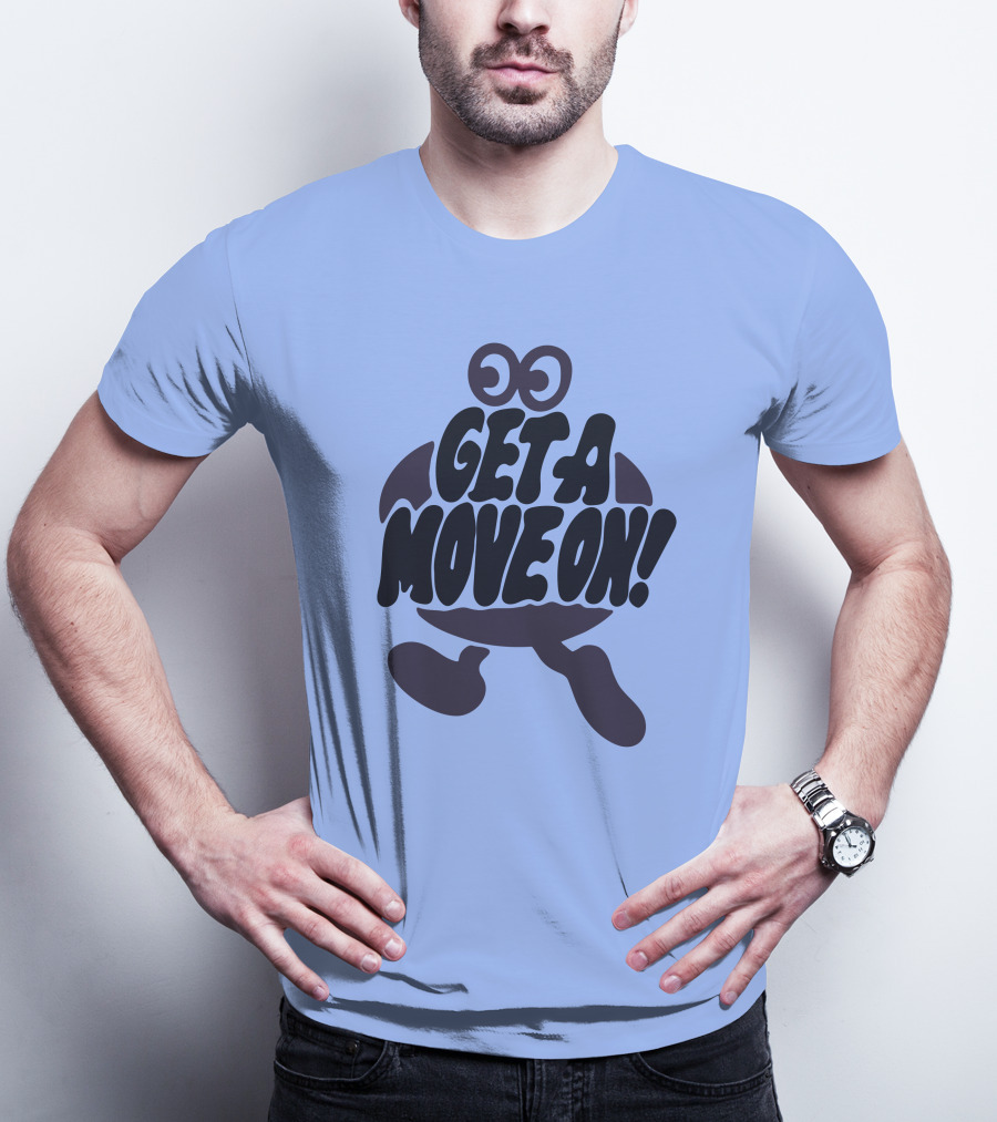 Jahdiary Get A Move On Playful Running Character T-Shirt