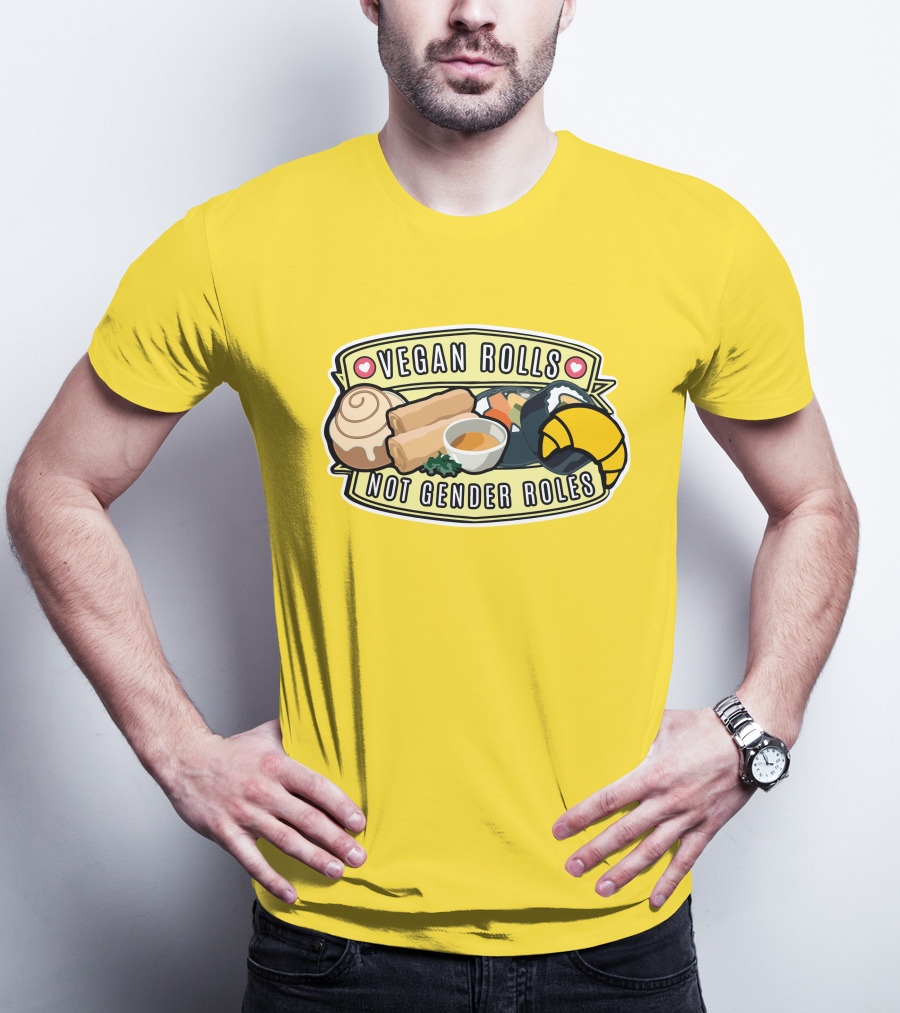 Niche Vegan Girl Gang Emphasizing Vegan Rolls Not Gender Roles T-Shirt