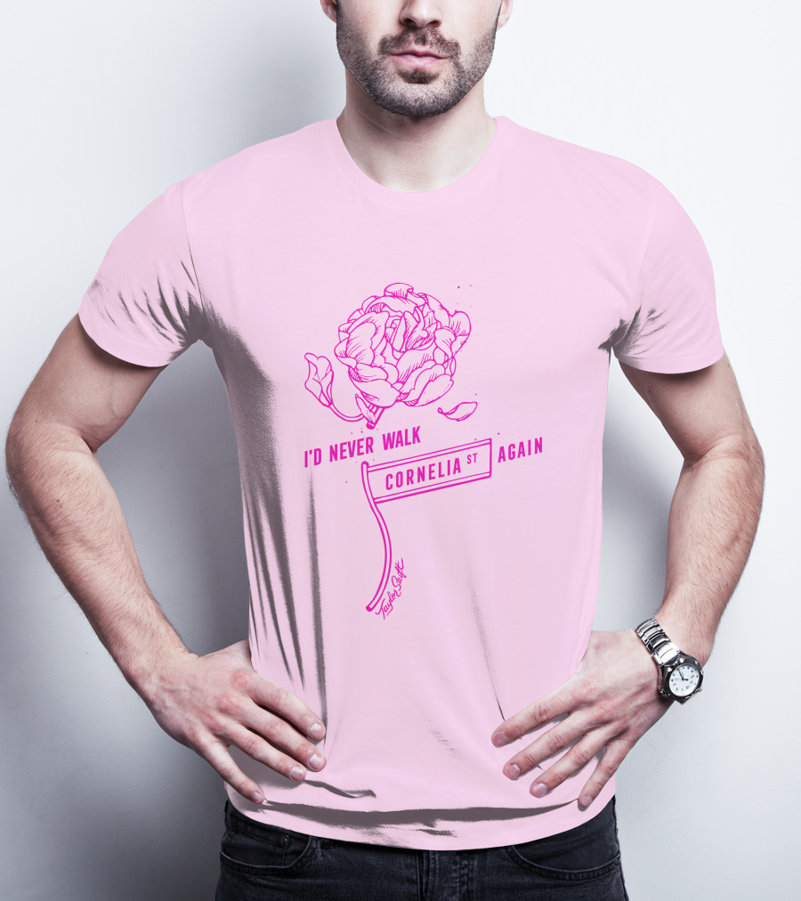 Taylor Swift Cornelia St I'd Never Walk Again Rose Drawing T-Shirt
