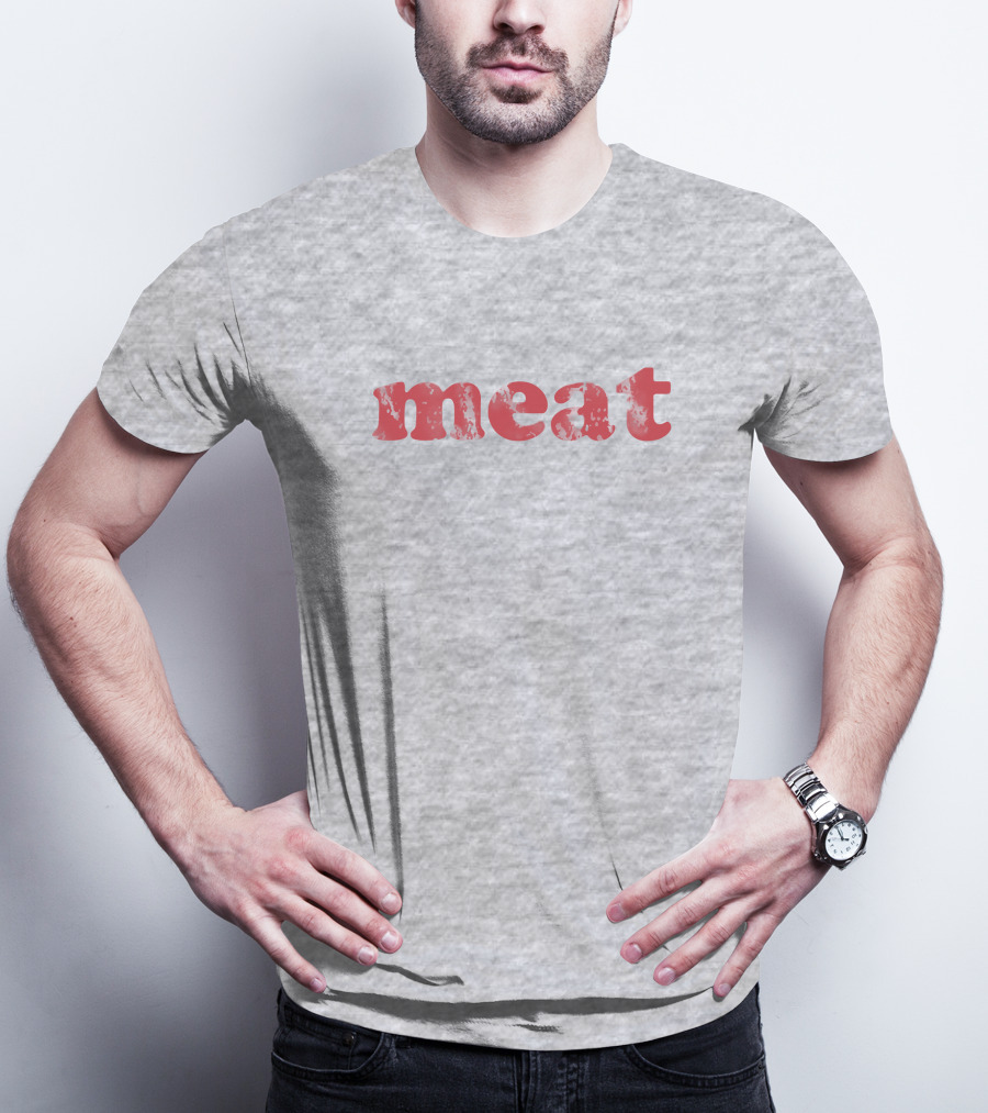 Meatzine Merch Red Distressed Meat T-Shirt