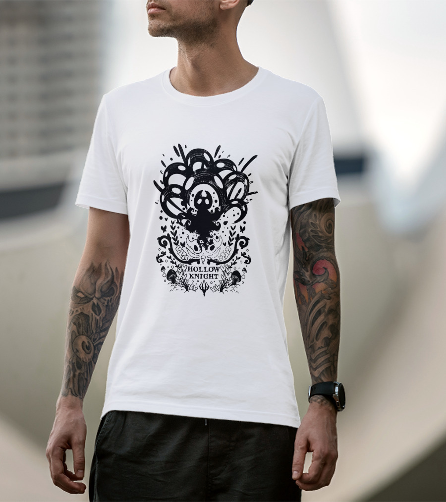 Shirocreate Hollow Knight Silhouette And Abstract Line T-Shirt