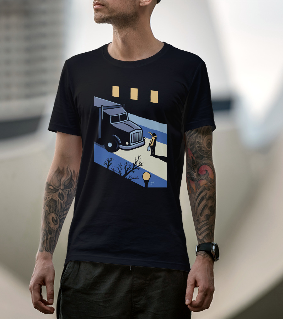 Marika Morris Stand Up Thumbs Down Colin White Truck Night Scene T-Shirt