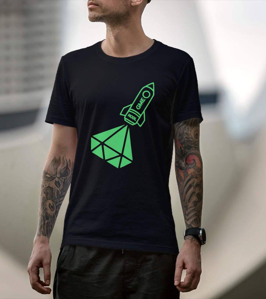 GME HODL Rocket To The Moon St. Patrick's Day Green T-Shirt