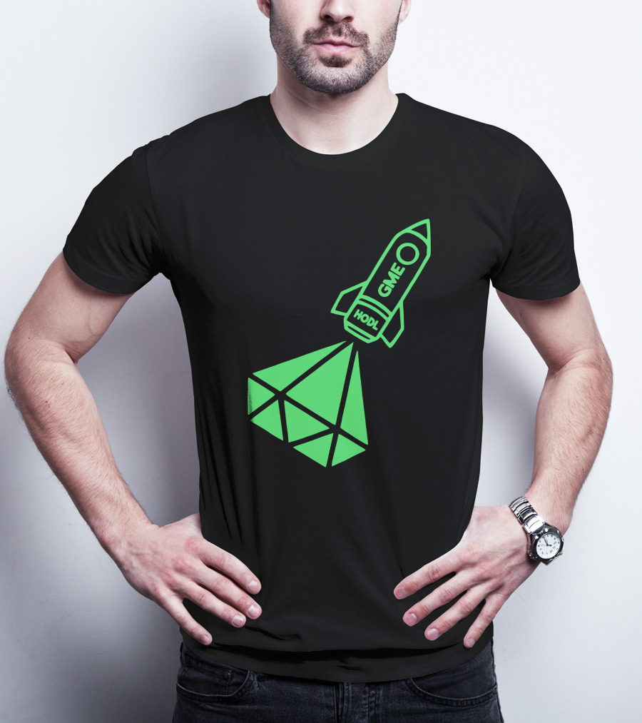 GME HODL Rocket To The Moon St. Patrick's Day Green T-Shirt
