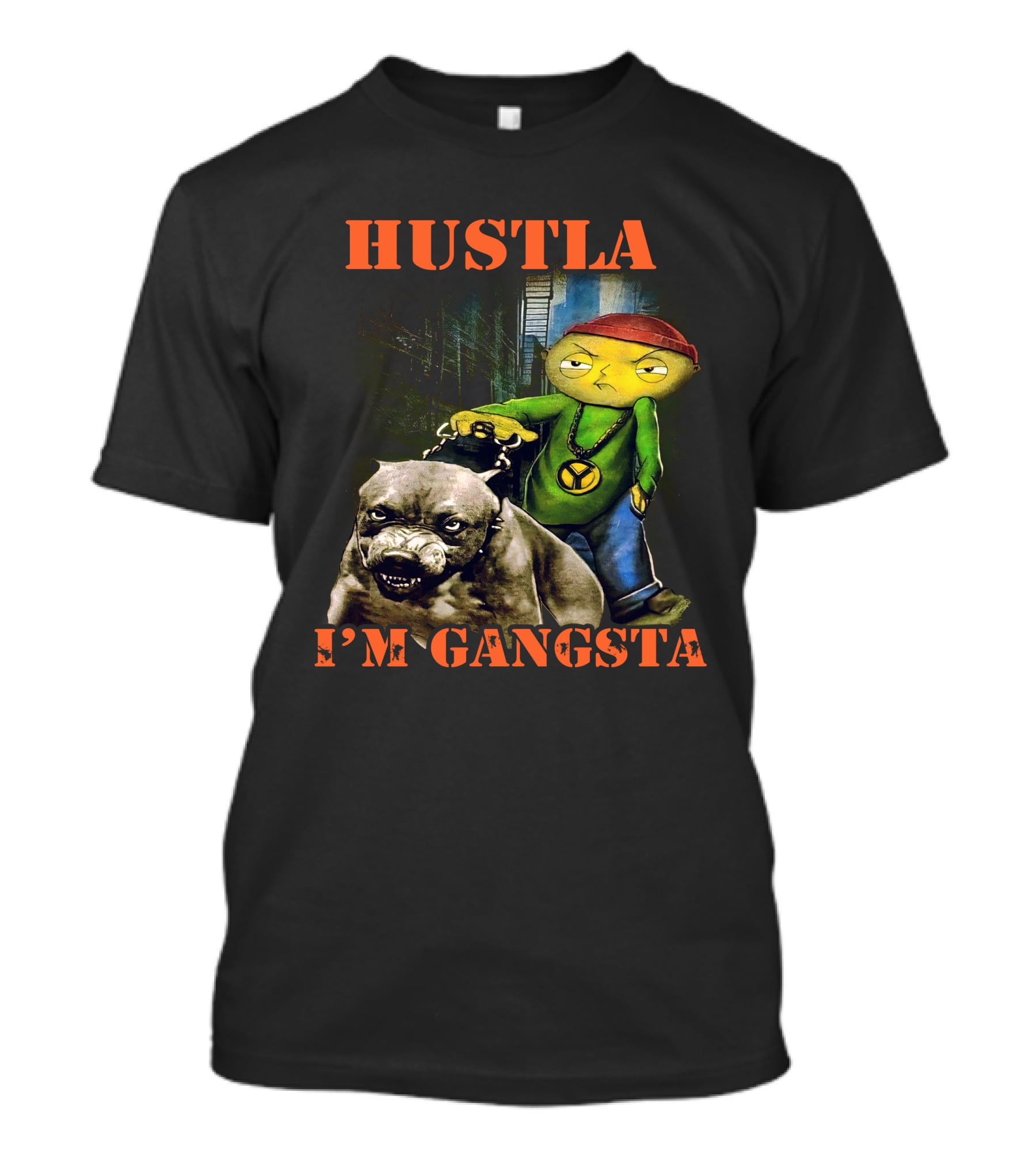 Hustla I'm Gangsta Vintage 90's Stewie MikeDiva T-Shirt