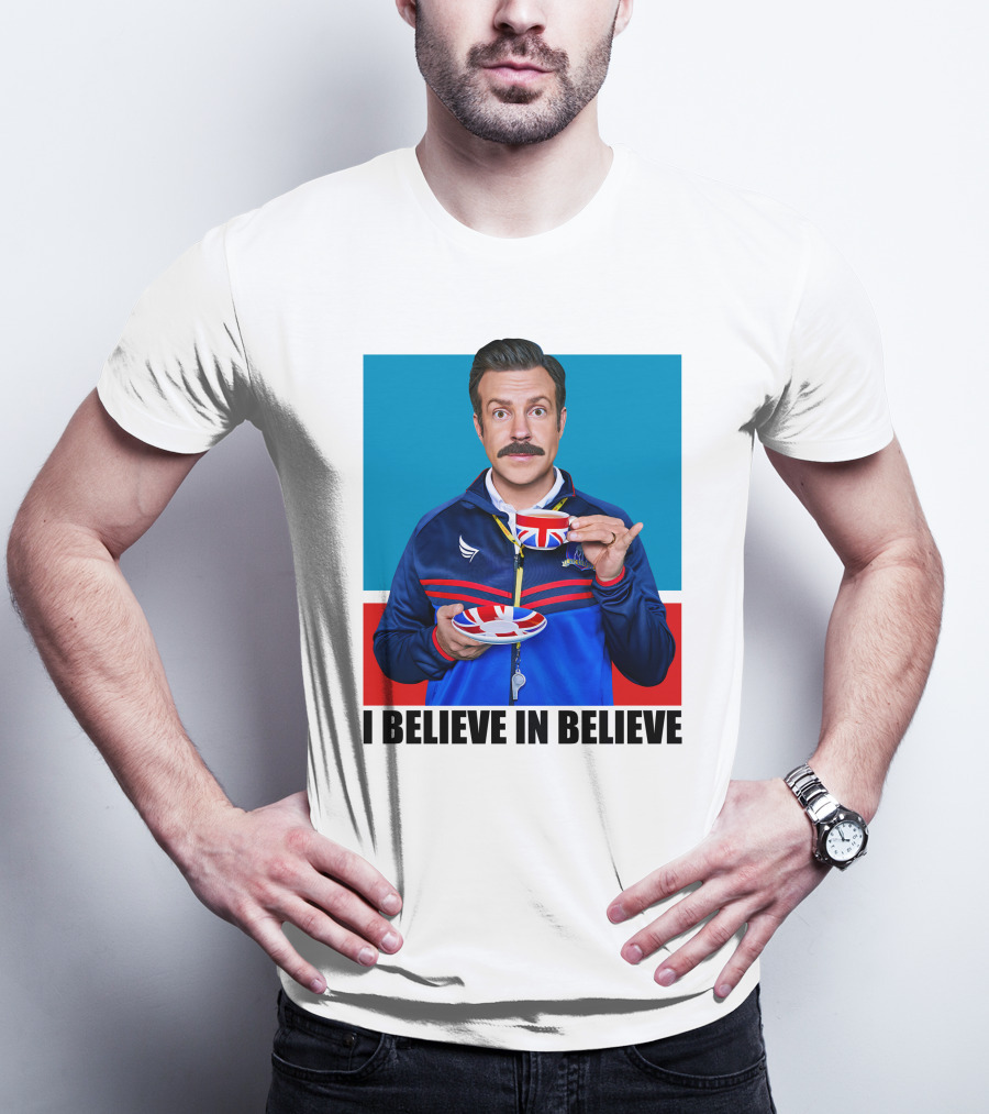 Ted Lasso I Believe In Believe Union Jack Coffee Cup T-Shirt