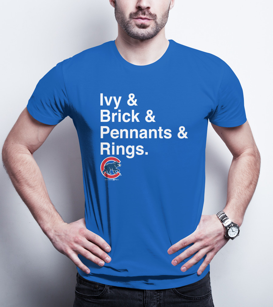Ivy Brick Pennants Rings Cubs T-Shirt