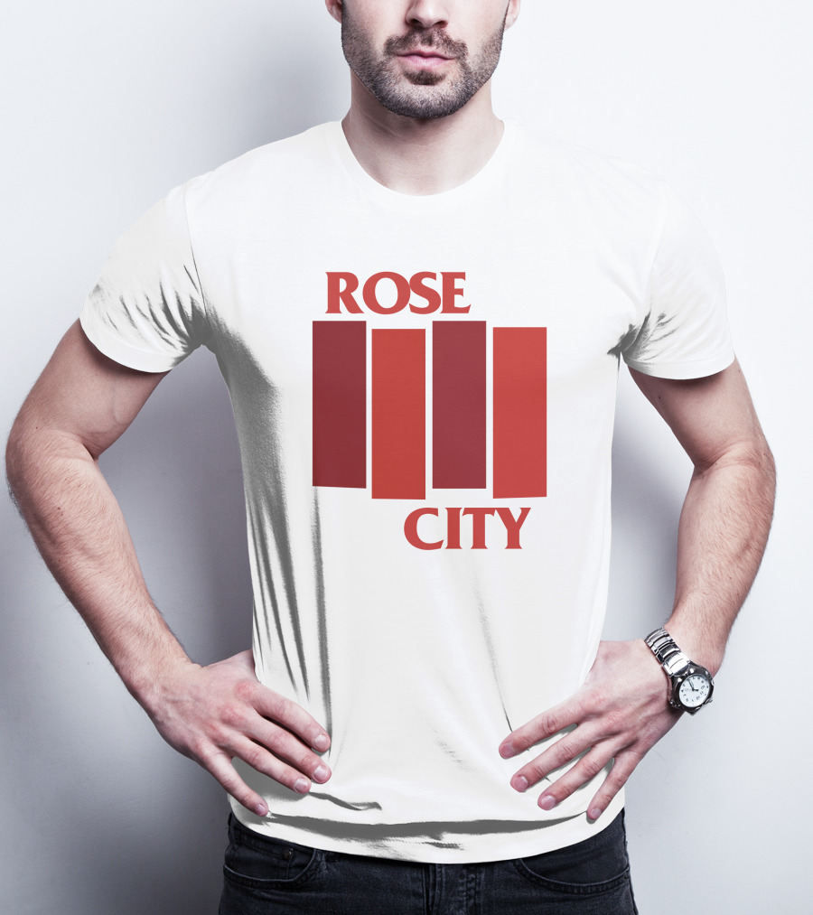 Rivetgear Shop Rose City Flag Rivet Gear Red Bar T-Shirt
