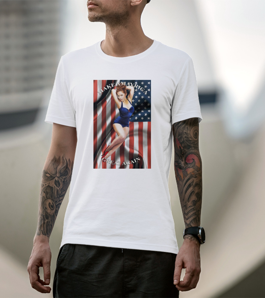 MAKE AMERICA GREAT AGAIN US FLAG PIN-UP MODEL T-Shirt