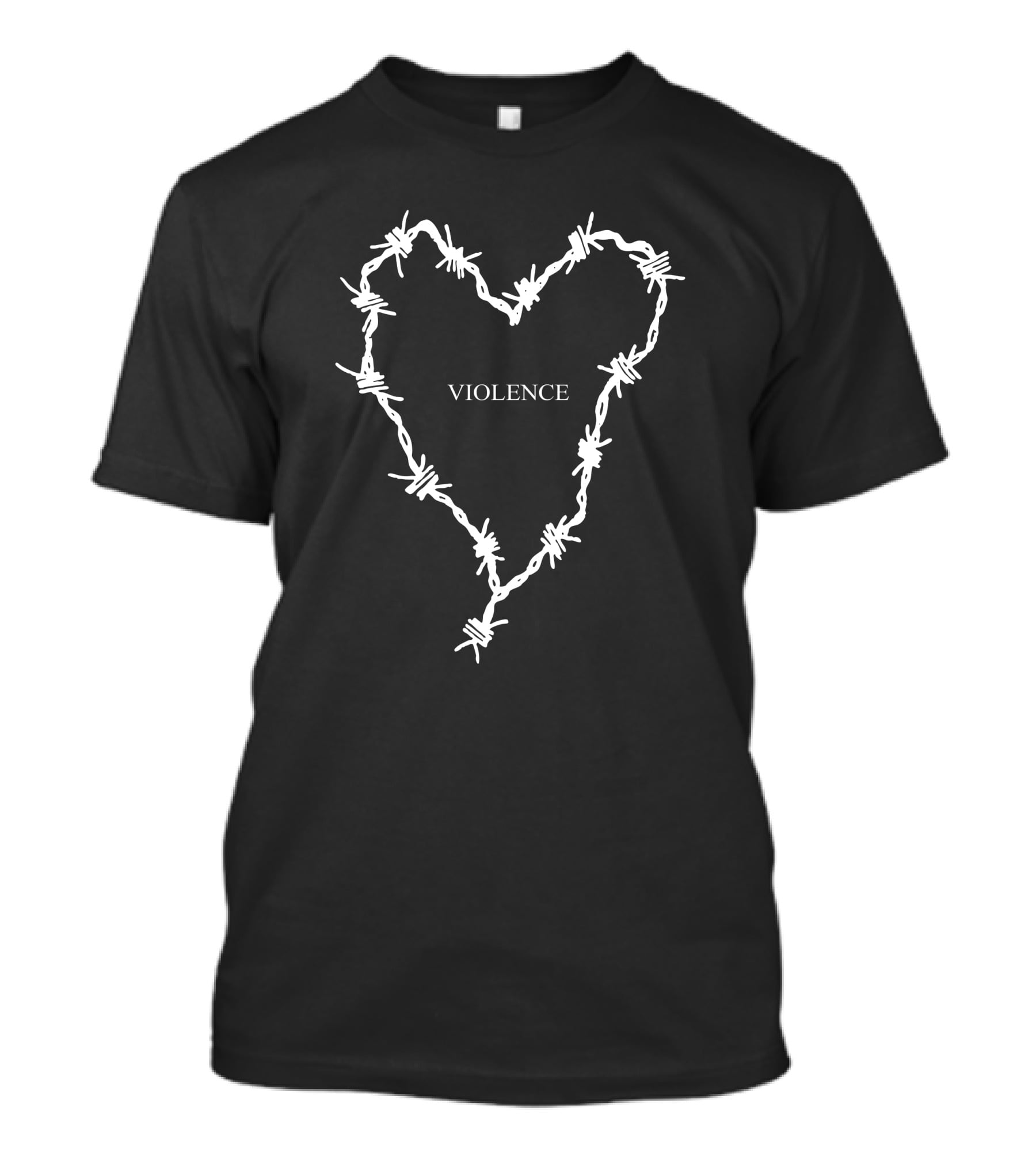 Violence Barbed Wire Heart 24Hundred Merch Frank Iero T-Shirt