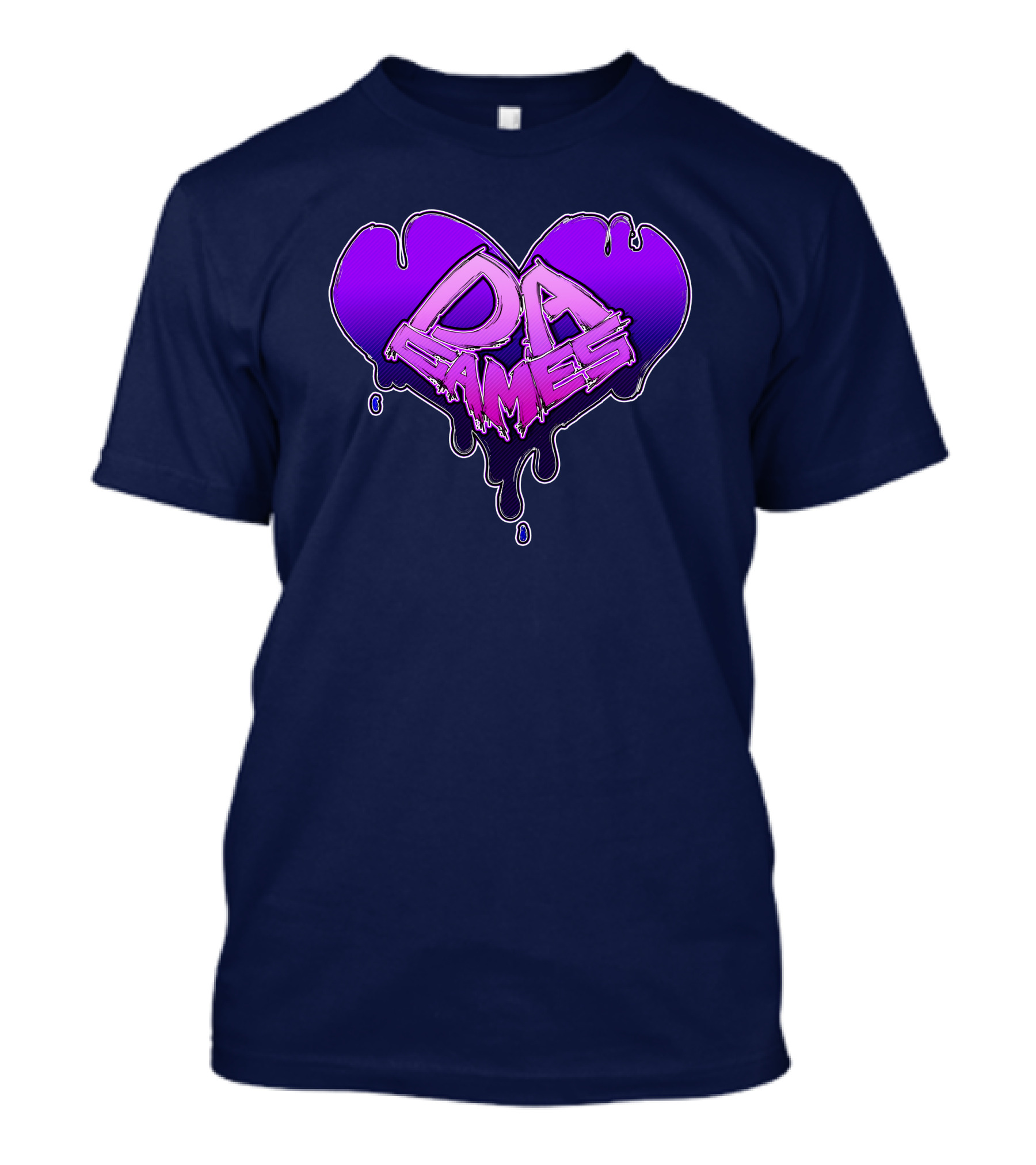 DAValentine Heart Drip Design DA Games Will Ryans Store T-Shirt