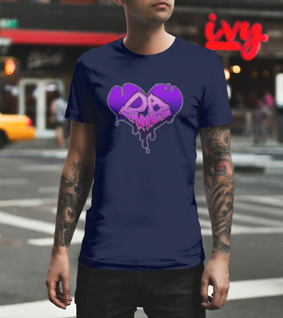 DAValentine Heart Drip Design DA Games Will Ryans Store T-Shirt