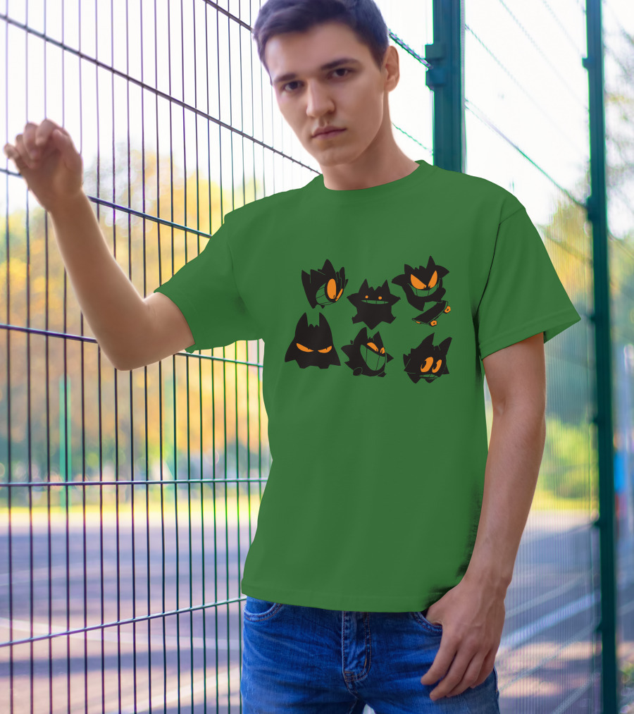 More Gengars 3Buddy And SNC Ghostly Faces Duo Skateboarding Collection T-Shirt