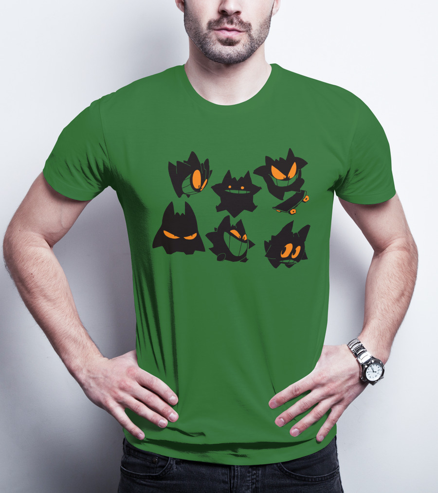 More Gengars 3Buddy And SNC Ghostly Faces Duo Skateboarding Collection T-Shirt
