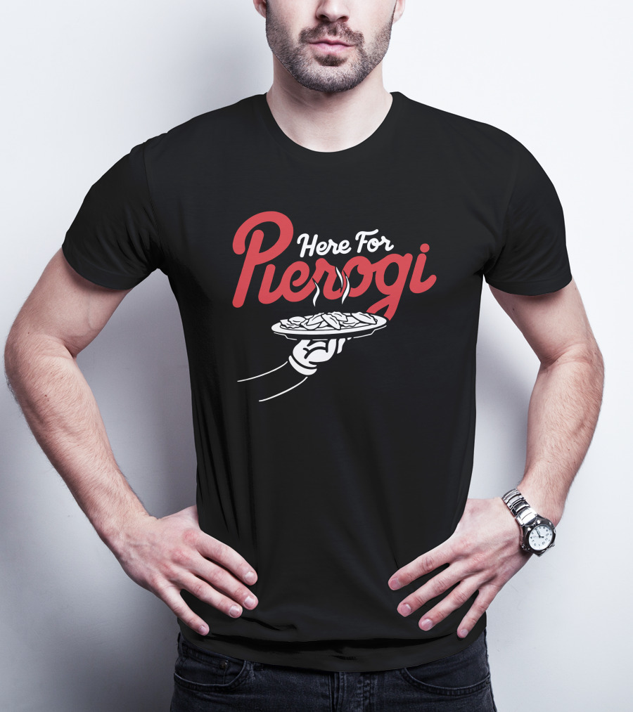 Here For The Pierogi Cleveland Clothing Co Store Plate Food T-Shirt
