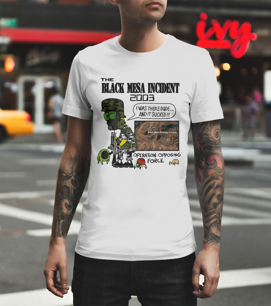 The Black Mesa Incident 2003 Operation Opposing Force Bootleg Bart Style Maurs T-Shirt