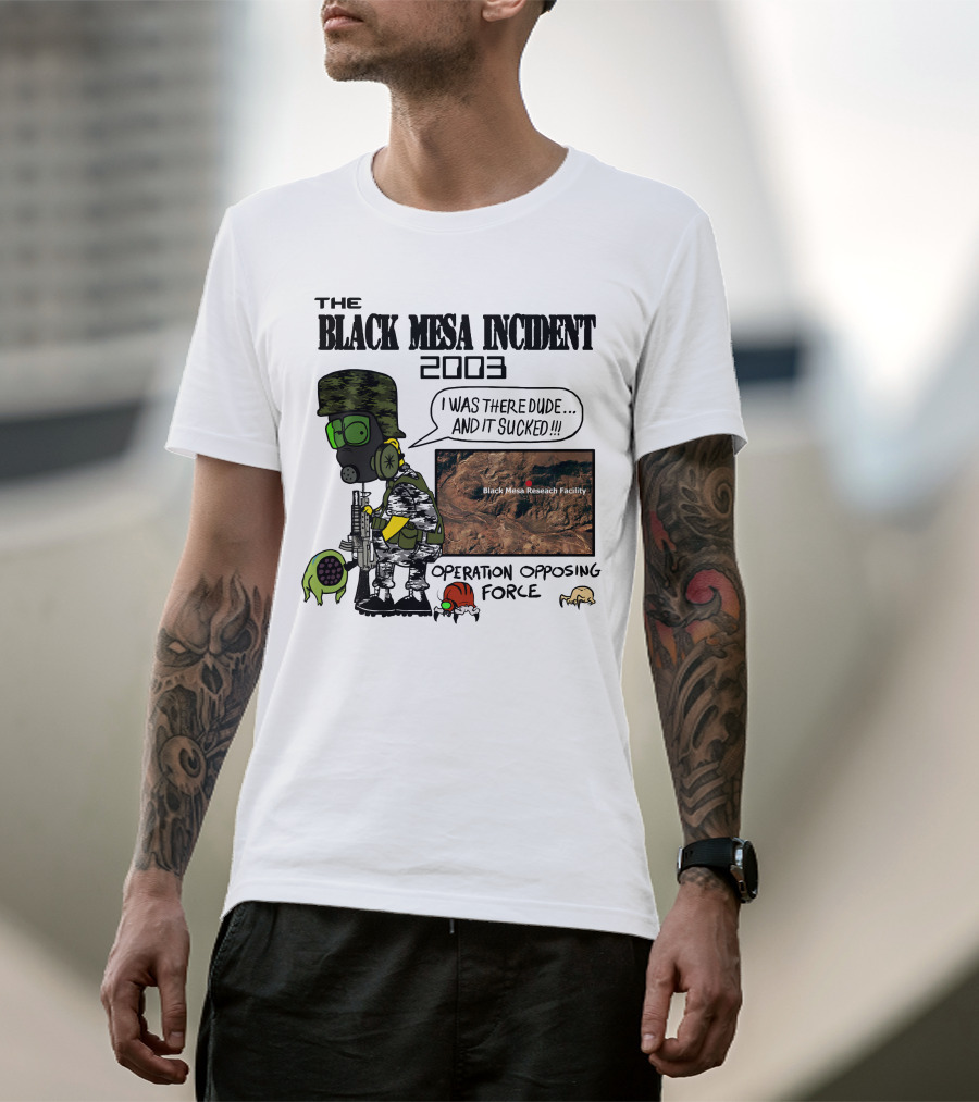 The Black Mesa Incident 2003 Operation Opposing Force Bootleg Bart Style Maurs T-Shirt