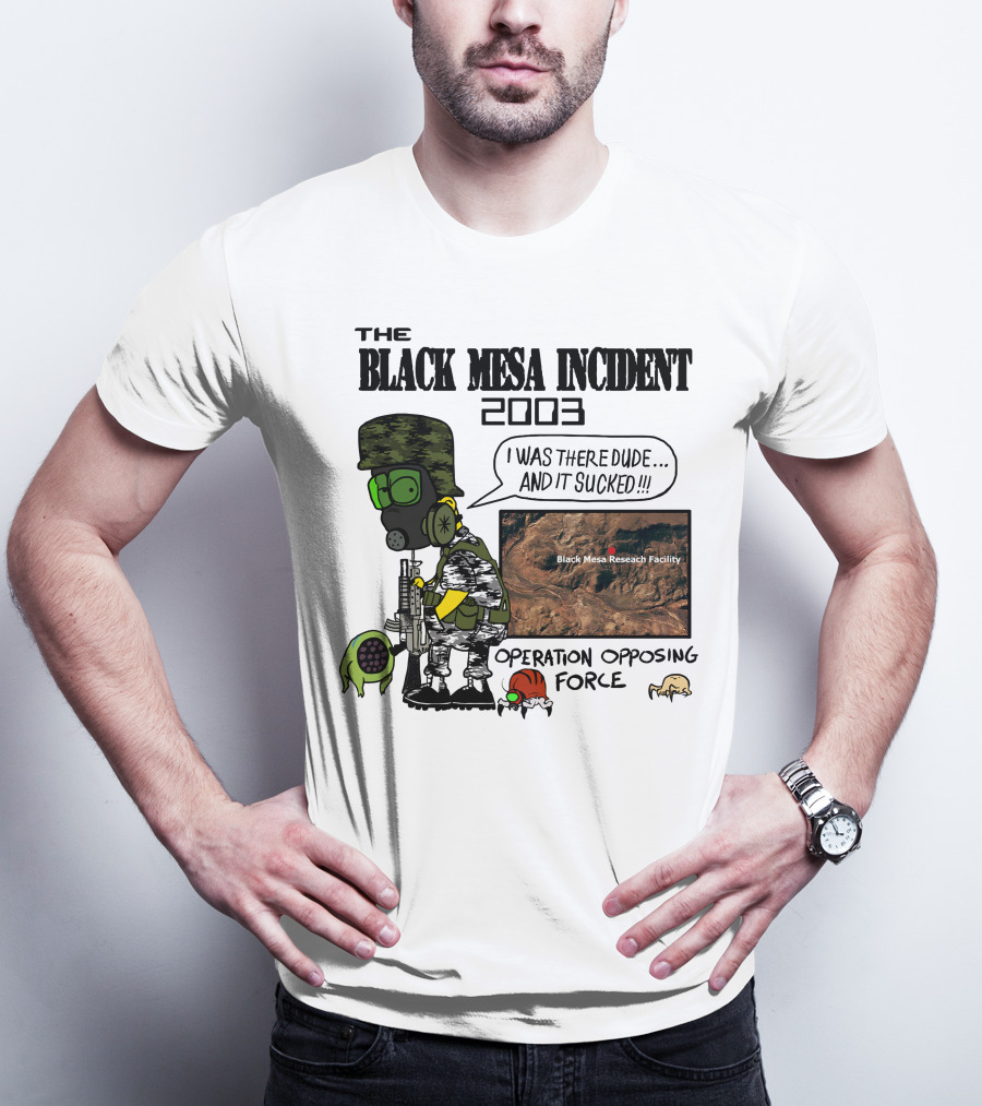 The Black Mesa Incident 2003 Operation Opposing Force Bootleg Bart Style Maurs T-Shirt