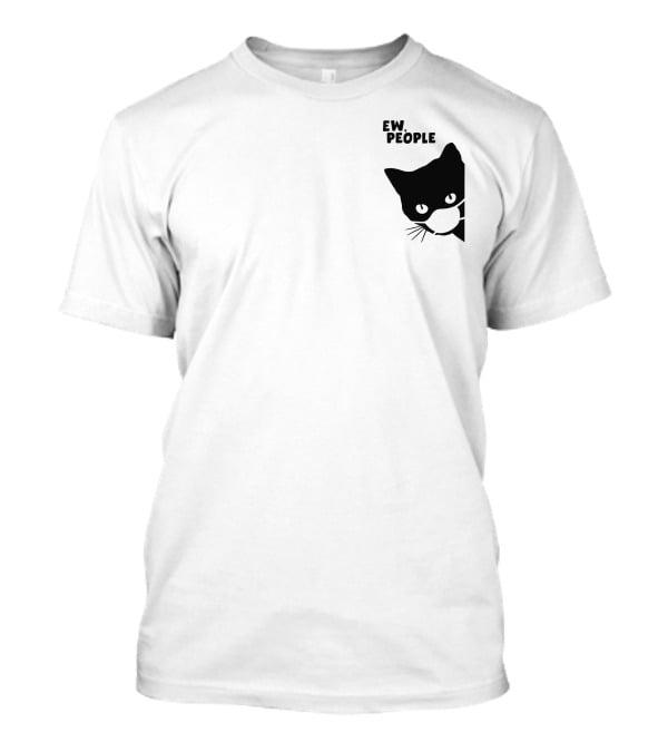Qwertee Shop Ew People Cat Silhouette By Yirm T-Shirt