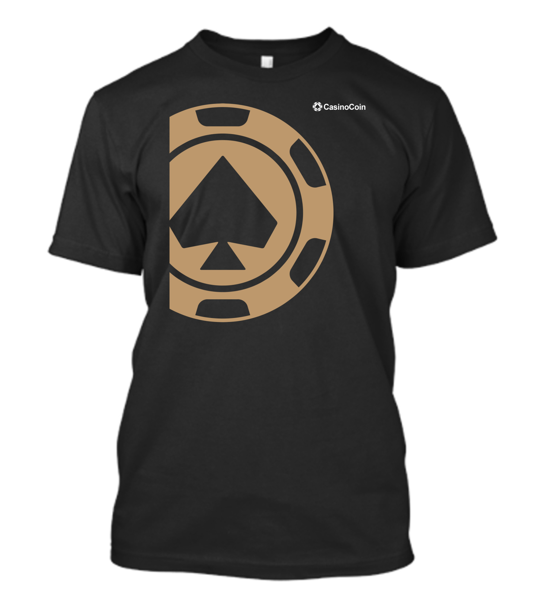 Casinocoin Gold Spade Chip T-Shirt