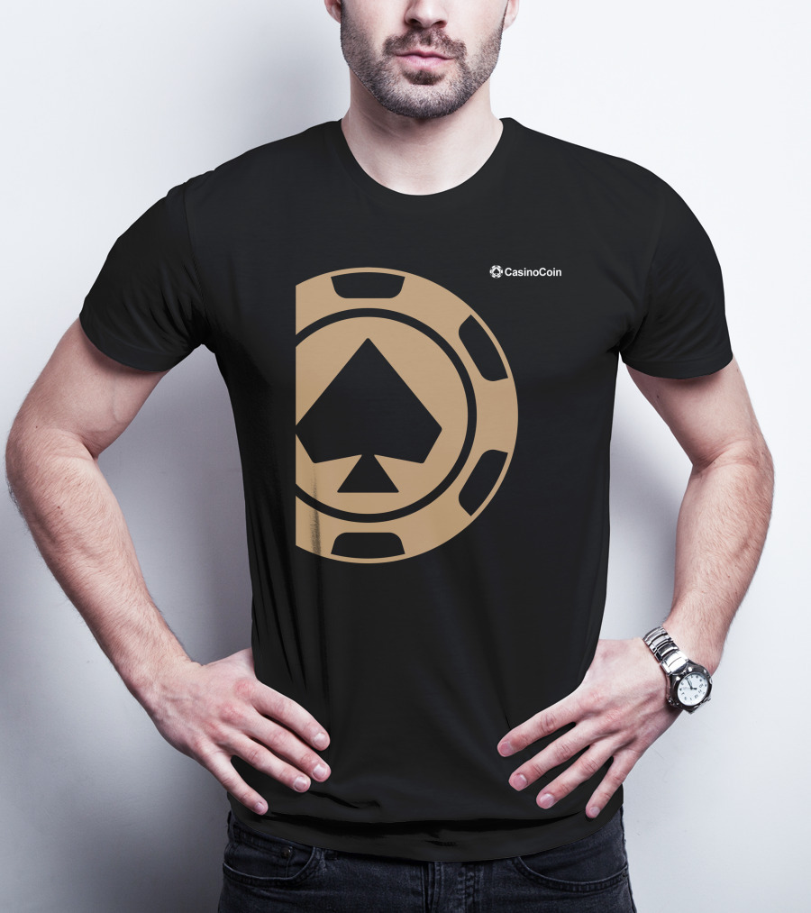 Casinocoin Gold Spade Chip T-Shirt