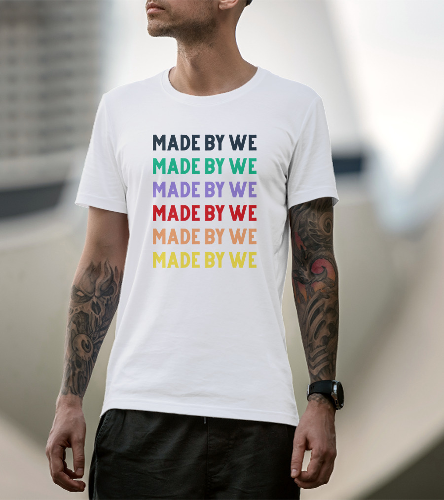 Made By We Rainbow Multicolor Typography T-Shirt