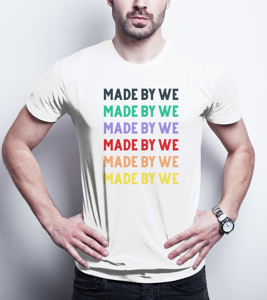 Made By We Rainbow Multicolor Typography T-Shirt