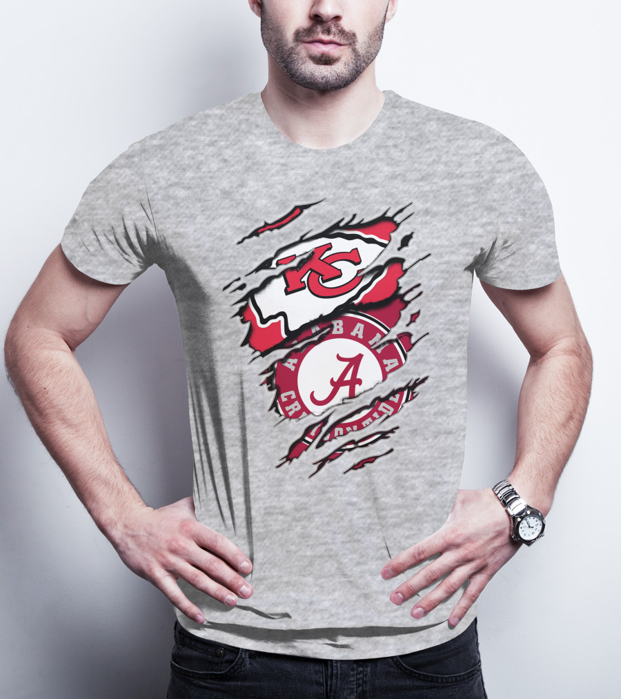 Alabama Crimson Tide And Kansas City Chiefs Fan T-Shirt