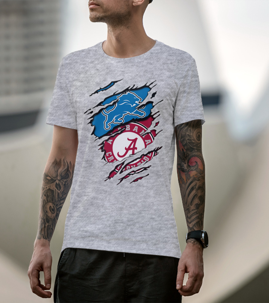 Detroit Lions Alabama Crimson Tide T-Shirt