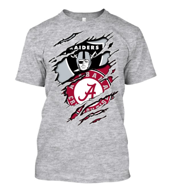 Alabama Crimson Tide Raiders Nfl Crossover T-Shirt