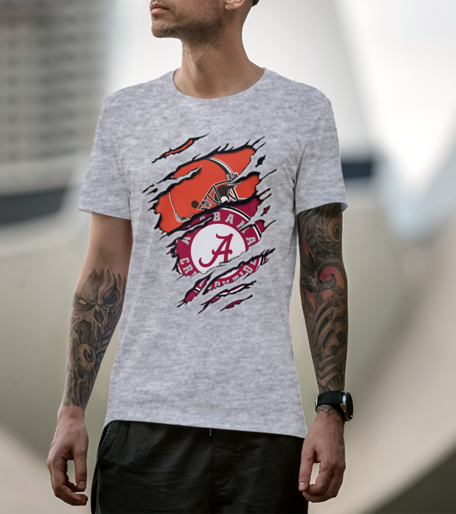 Alabama Crimson Tide Browns Football Dual T-Shirt