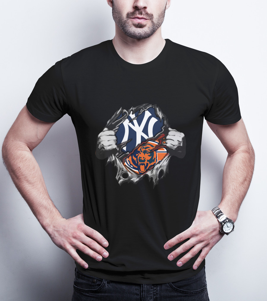 Yankees Bears Crossover Symbol Fusion T-Shirt